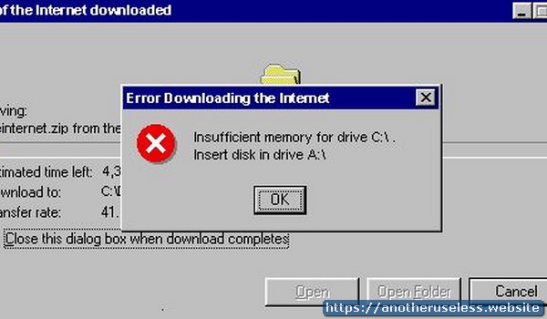 The End Of The Internet | Another Useless Website